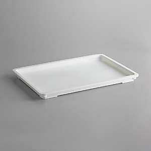 TrueCraftware- 18" x 26" Pizza Dough Proofing Box Cover White Color- Stackable Household Pizza Dough Tray Lid Quality Tray Pizza Dough Proofing Container Cover for Home Kitchen Restaurants