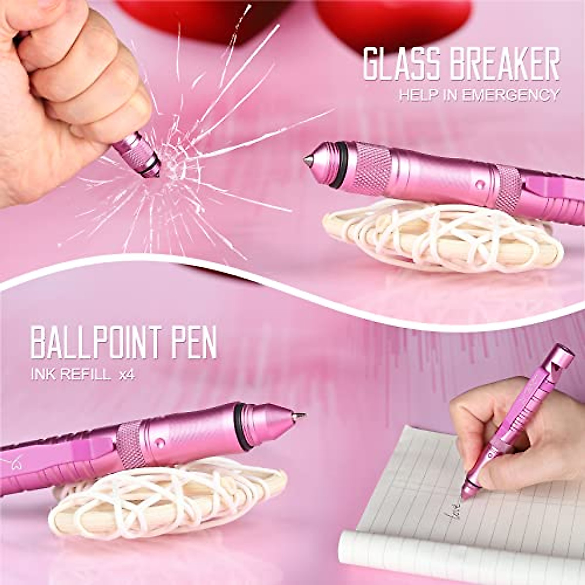 WILLUCK Mothers Day Love Gifts for Her Women Mom,”LOVE” Pink Multitool Pen with Flashlight, Anniversary Valentines Day Birthday Gifts for Women Wife Girlfriend,Stocking Stuffers for Women