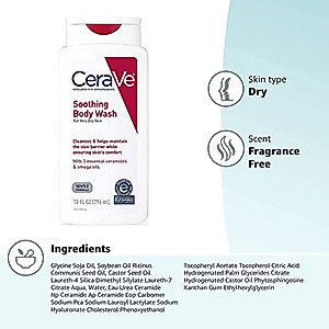 CeraVe 10 oz. Soothing Body Wash For Very Dry Skin