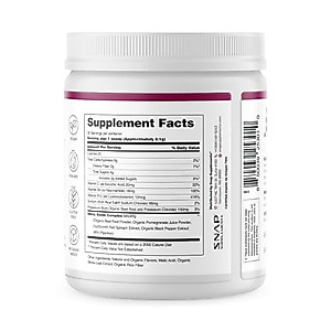 Snap Supplements USDA Organic Beet Root Powder, 3-in-1 Nitric Oxide Supplement, Support Healthy Blood Circulation, 250g (Mixed Berry)