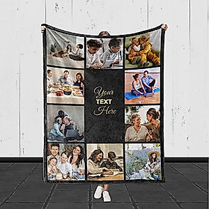 Taka Deal Customized Photo Blanket - Collage Blanket with Text. Make Your Own Fleece Throw Blanket. Gift for Valentine, Anniversary & Birthday. (Photo Blanket 28, 50"X60")