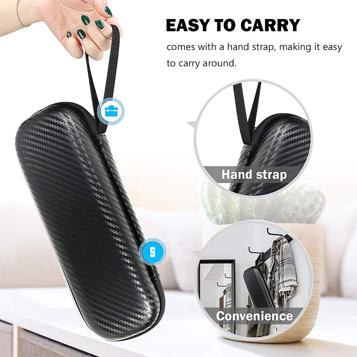 ProCase Toothbrush Travel Case for Oral-B Pro 1000 1500 3000 5000 7000 Sonicare 5100 6100 AquaSonic, Sonic Electric Power Rechargeable Toothbrush Carrying Case Holder Container -Black