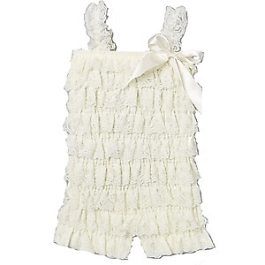 Wenchoice Girl's Ivory Lace Romper - S(6M-12M)