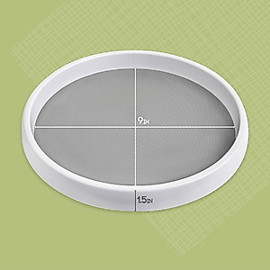 Lazy Susan Turntable 10" | Lazy Susan Organizer for Cabinet, Pantry, Refrigerator, Counter | Plastic with Rubber Lining, White [2 Pcs]