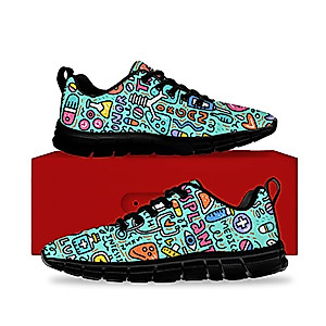 Ciadoon Anatomy Shoes for Women Men Running Tennis Walking Sneakers Human Internal Organ Medical Nurse Physiology Shoes Gifts for Boy Girl,Size 6 Men/8 Women Black