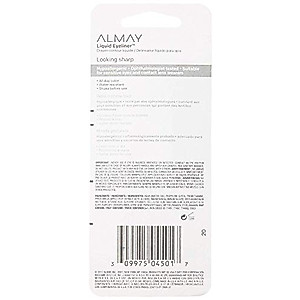 Liquid Eyeliner by Almay, Waterproof, Fade-Proof Eye Makeup, Easy-to-Apply Liner Brush, 221 Black, 0.1 Oz