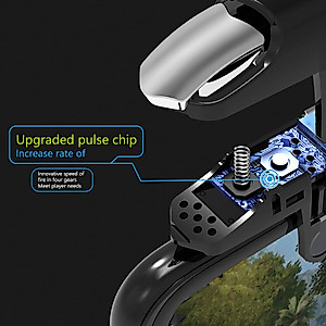 Heayzoki Mobile Game Joystick, Phone Controller Mobile Controller Pulse Automatic High Frequency Click 4 Speed Mobile Game Controller for Gamepads, Android Gaming [video