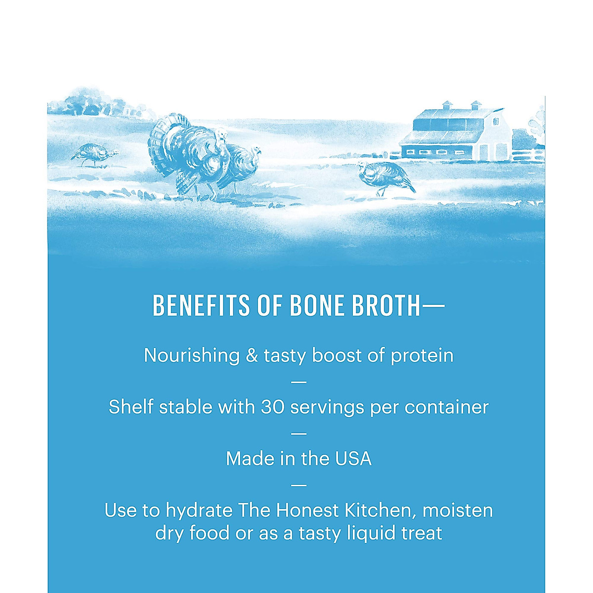 The Honest Kitchen Daily Boosters: Instant Turkey Bone Broth With Turmeric, 3.6 Oz