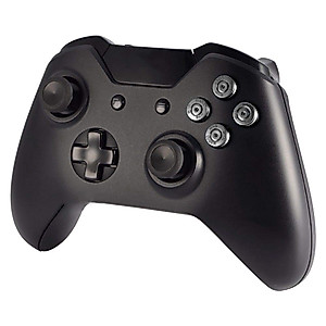 Alloy Metal 9mm Bullet Buttons Mod Kit ABXY & Guide Button for Xbox One xboxone Controller (Black)