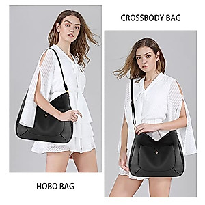 Purses and Handbags Leather Tote Bags for Women PU Hobo Bag Large Shoulder Bag with adjustable shoulder strap