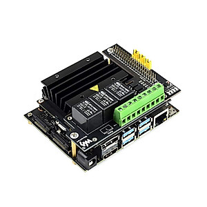 Coolwell Waveshare Quality 3-Ch(Channel) Relay Expansion Board Designed for Jetson Nano, Optocoupler Isolation Directly Pluggable Up to 2X Stackable