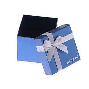 Alilang Silver Tone Blue Enamel Floral Crystal Rhinestone Flower Butterfly Cuff Bangle Bracelet