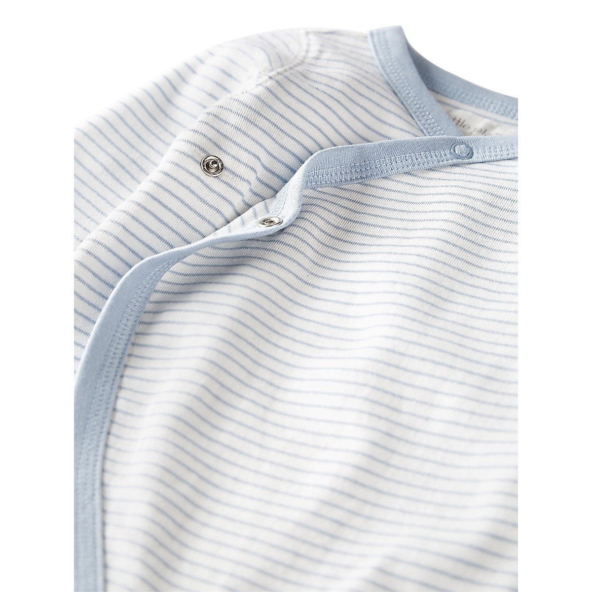 little planet by carter's unisex-baby Organic Cotton Wrap Sleep & Play, Seal Blue Stripes, 3 Months