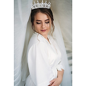 COCIDE Silver Crown for Women Crystal Wedding Tiara and Crowns for Girls Rhinestones Queen Headband Princess Hair Accessories for Big Kids Party Bridal Birthday Prom Costume Cosplay