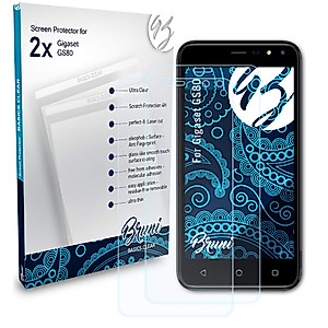 Bruni Screen Protector compatible with Gigaset GS80 Protector Film, crystal clear Protective Film (2X)