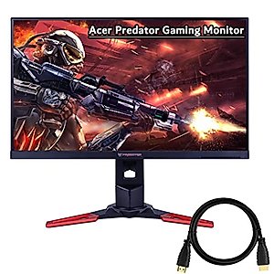 Acer Predator Gaming Monitor, 27inch 1440p IPS Ultra Widescreen 100% sRGB, NVIDIA G-SYNC, NVIDIAR ULMB, 144Hz Refresh Rate Overclock 165Hz, 4ms Response Time, w/HDMI Cable