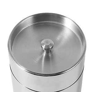 Tyenaza Tea Canister, Double Seal Stainless Steel Tea Tin Canister with Airtight Double Lids for Loose Tea Coffee Candy Herbs and Spices Storage(l)