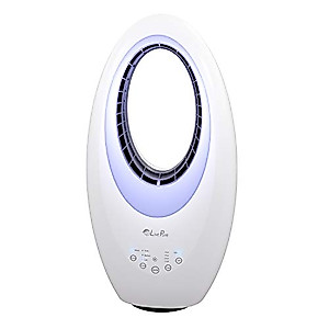 LivePure Bladeless Auto-Duster, Oscillating Fan w/Filter, Air Circulator, 11.5 x 22.44 x 6.73 in, White