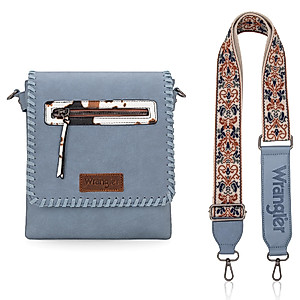 Wrangler Crossbody Bags for Women Satchel Purse Medium Shoulder Handbags with Detachable Guitar Straps,WG72-9360PK