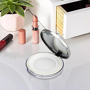 shamjina Powder Box Cosmetic Make up Holder Portable Powder Case,Loose Powder Compact Container,DIY Empty 3G with Powder Puff and Mirror for Travel