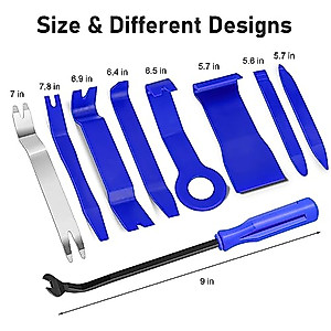 GLK Auto Trim Removal Tool Set Door Clip Panel Removal Tool Set Car Pry Tool with Fastener Remover for Car Dash Radio Audio Installer Pry Tool 9PCS