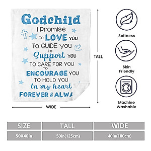 Mosslink Baptism Gifts for Girl Boys, Baptismal Gifts for Girls Boys, Christening Gifts for Girls Boys, Godchild Baptism Gift Ideas, Christian Gifts for Girls Boys Throw Blanket 50"x40"