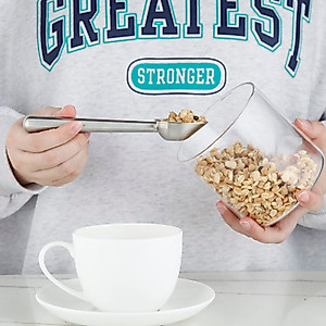 Easyworkz Stainless Steel Long Hollow Handle Coffee Scoop,7g Measuring Spoon for Ground Coffee and Loose Leaf Tea, Brushed Silver