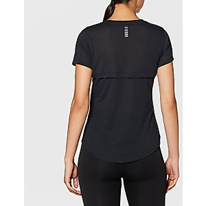 Under Armour Women's Streaker Short-Sleeve T-Shirt , Black (001)/Reflective , Small