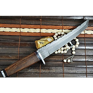 Perkin - Handmade Damascus Hunting Knife - Tanto Balde