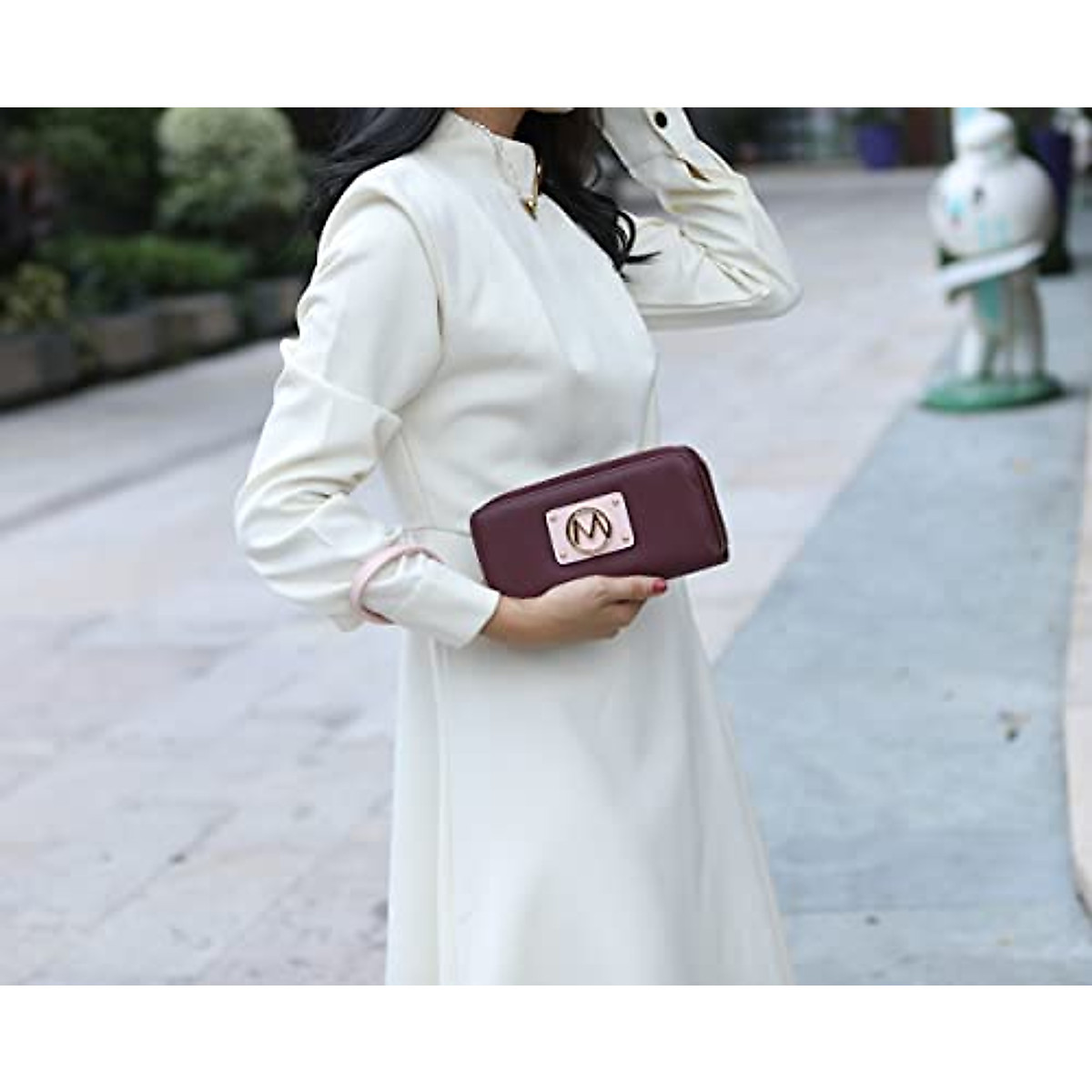 MKF Collection Women's Travel Gift 3 Piece Set - Wristlet Wallet -Passport Holder - Luggage Name Hang Tag