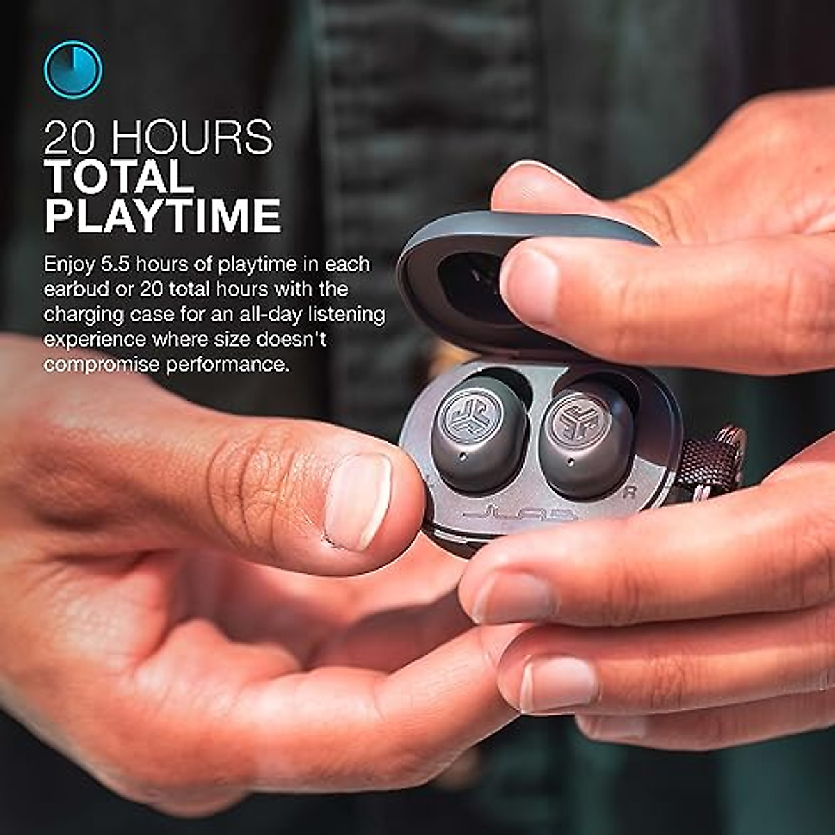 JLab JBuds Mini True Wireless Bluetooth Earbuds + Charging Case, Sage, IP55 Sweat and Dust Proof, Bluetooth Multipoint, Be Aware Audio, 3 EQ Sound Settings, Crystal Clear Calls