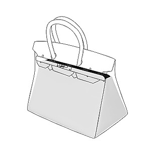 DGAZ Purse Pillow Shaper Insert,Luxury Handbag Tote Shapers, Memory Foam- Fits Birkin 25/30/35/40 Bag (White, BK25)