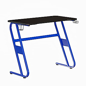 Flash Furniture Fisher Gaming Desk - Blue Ergonomic Computer Desk - 51.5" Gamers Table with Cup Holder and Headphone Hook