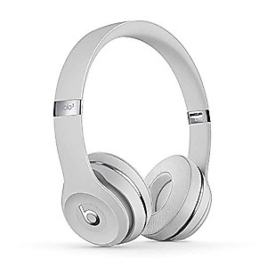 Beats Solo³ Wireless On-Ear Headphones - Apple W1 Chip - Satin Silver with AppleCare+ Bundle