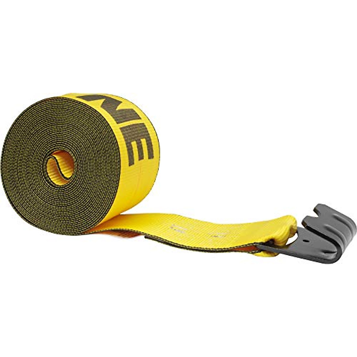 Mytee Products Kinedyne Winch Straps 4" x 30' Gold Heavy Duty Tie Down w/Flat Hooks WLL# 5400 lbs | 4 Inch Cargo Control for Flatbed Truck Utility Trailer (10 Pack)
