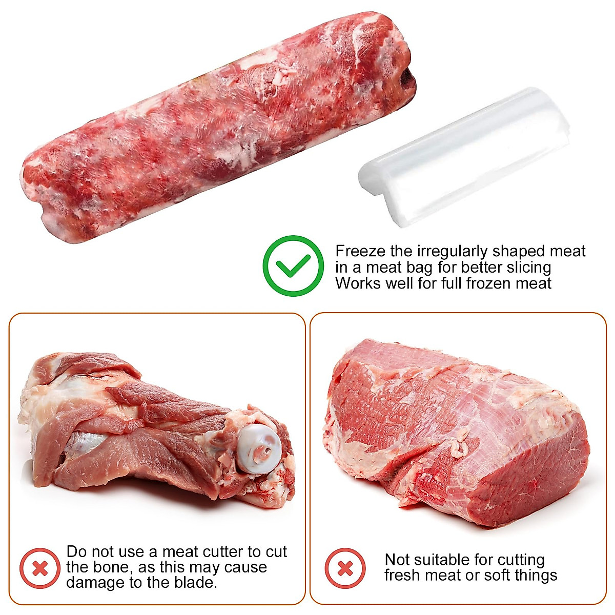 HYDDNice Meat Slicer Stainless Manual Meat Cutter Slicing Machine RollMeat Slicer Vegetable Meat Cheese Food Slicer Meat Cleavers for Home Kitche