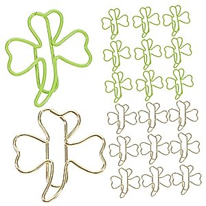 NOLITOY 45 Pcs Clover Paper Clip Metal Folder Colored Paper Clips Photo Binder Rustproof Paper Bookmark Clips Decorative Paper Clips Creative Paper Clip Note Clips Bookmark Clips Gift Mini