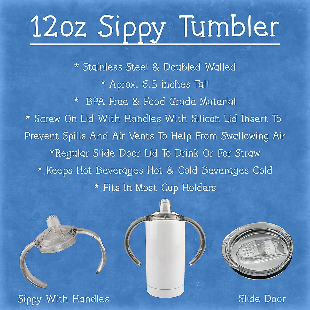 Easter #12 12oz Sippy Tumbler, Slide Door with Straw, Boys Or Girls, Personalize, Add Name, Eggs, Bunny Backs, Put In Baskets, Gift, Keeps Drink Cold or Hot