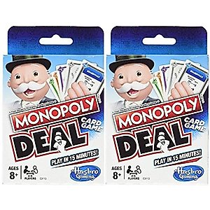 Monopoly Deal Classic Blue 2-Pack - Hasbro Card Game Deck - 110 Playing Cards