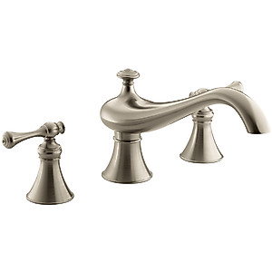 KOHLER K-T16119-4A-BV Revival Deck-Mount High-Flow Bath Faucet Trim, Vibrant Brushed Bronze