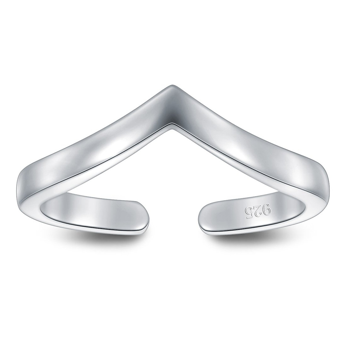 925 Sterling Silver Toe Ring, BoRuo Wave Hawaiian Adjustable Band Ring, Benefiting The American Red Cross