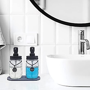 HvOvMvE 2 in 1 Creative Silicone Coaster for Kitchen and Bathroom to Place Soap Dispensers，Tumbler, Toothbrush Holder, Drinks, Cup Mat Protects The Countertop, Non-Slip (Grey)