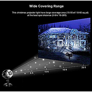 UPODA LED Snowfall Projector Lights Outdoor Christmas Snowfall Light Waterproof with Wireless Remote for Garden House Xmas, Valentine’s Day, Wedding, Parties