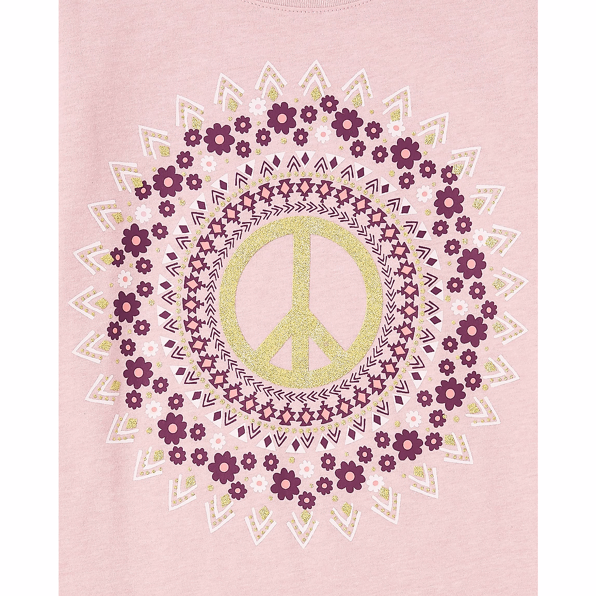 The Children's Place girls Short Sleeve Graphic T-shirt 2-pack T Shirt, Peace Sign/Butterfly, XX-Large US