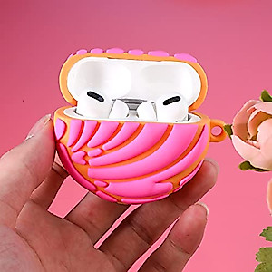 Lupct Fashion Case for AirPod Pro 2019/Pro 2 Gen 2022 Cover Cases Cute Funny Luxury Cool Design for Men Boys Teen Girls Women Fun Unique Character 3D Trendy for AirPods Pro Air Pods Pro(Pink Concha)