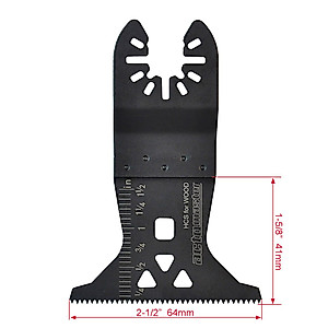 ACTOMASTER HCS 2-1/2" Wood/Drywall Oscillating Saw Blades for Oscillating Tool Multitool, Pack of 8