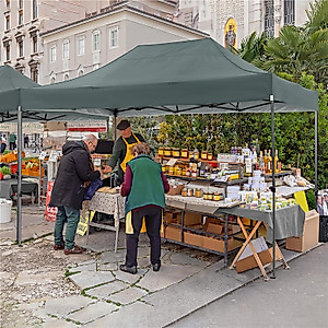 COBIZI 10x15 Pop up Canopy Gazebo 3.0, Easy up Heavy Duty Canopy with 4 Removable Sidewalls, High Stability, All Weather Sunshade 100% Waterproof Outdoor Canopy Tents, Gray