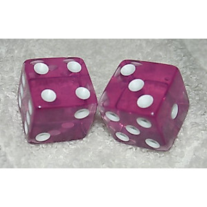 Large 3/4" Purple Transparent Dice Pair