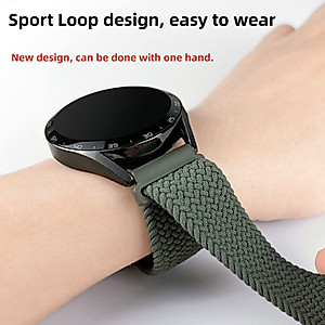 Mazoft 20mm Braided Bands Compatible with Samsung Galaxy 7 FE/6 5 Pro 4 & 6 Classic Active 2 47mm 46mm 45mm 44mm 43mm 42mm 40mm Watch, Quick Release Replacement Strap for Samsung Galaxy Watch