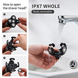 Mens Shaving Kit, Electric Razor for Men,6 in 1 Multi Functional Grooming Kit, LCD Display, Cordless Rechargable Waterproof